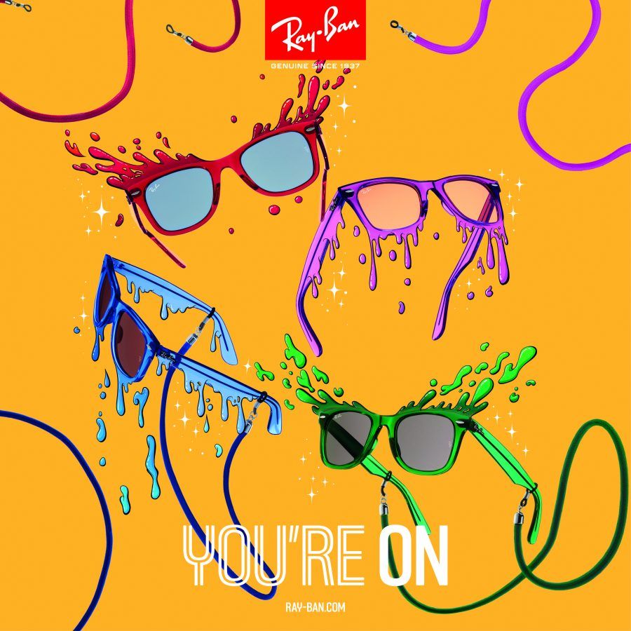 The Ray-Ban Wayfarer goes technicolour with its Colorblock Collection