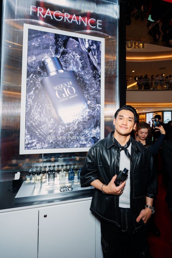 Red, black, and Afgan: Celebrating the launch of Armani Make-up Lab in ...