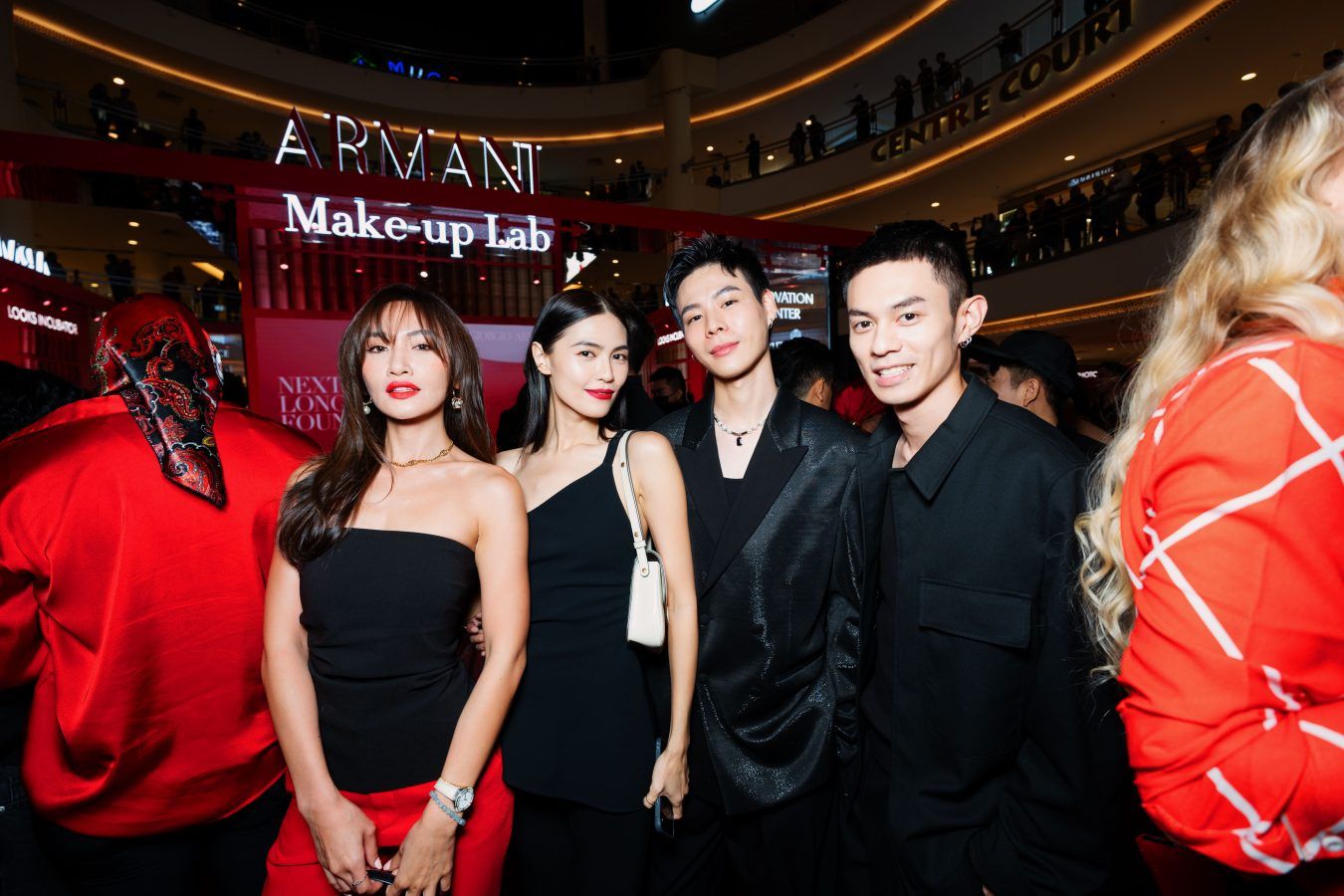 Red, black, and Afgan: Celebrating the launch of Armani Make-up Lab in ...