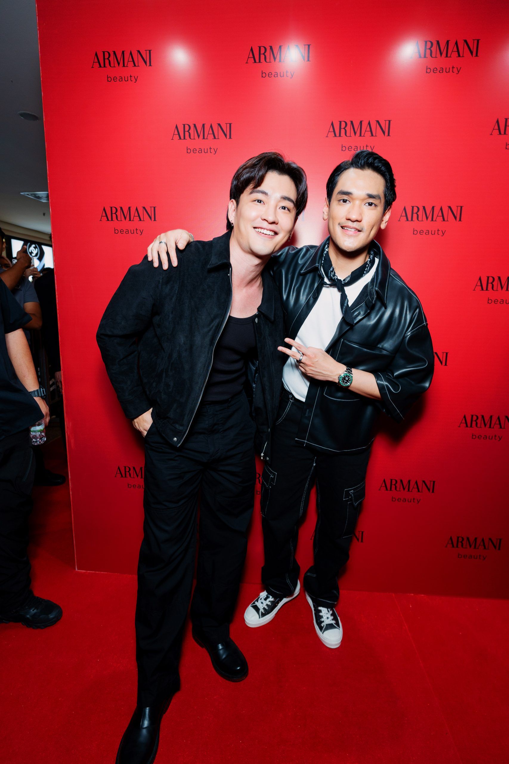 Red, black, and Afgan: Celebrating the launch of Armani Make-up Lab in Southeast Asia