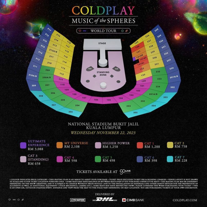 Coldplay concert KL guide: How to get there, where to park, and more
