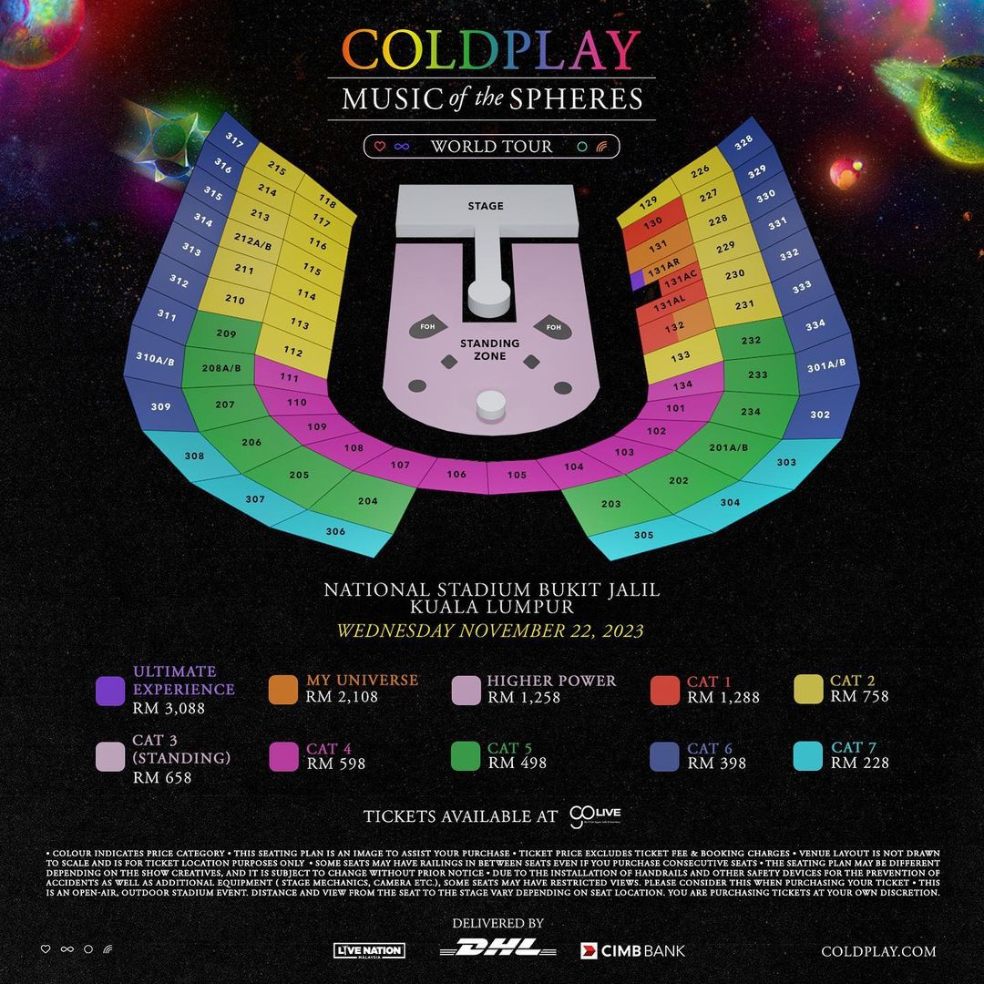 Coldplay concert KL guide: How to get there, where to park, and more