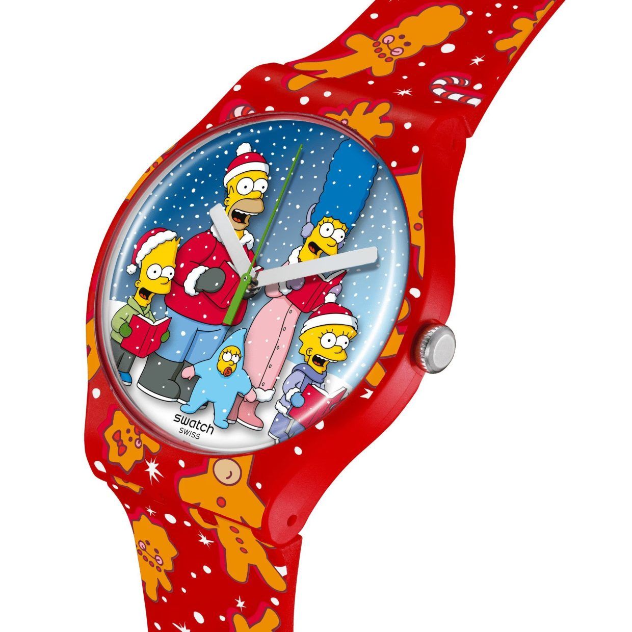 Swatch x The Simpsons carols you into Christmas with the holiday designs