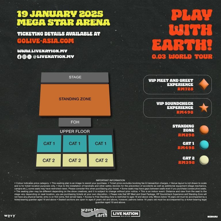 Wave to Earth in Malaysia 2025 concert: Venue, ticket prices, and setlist