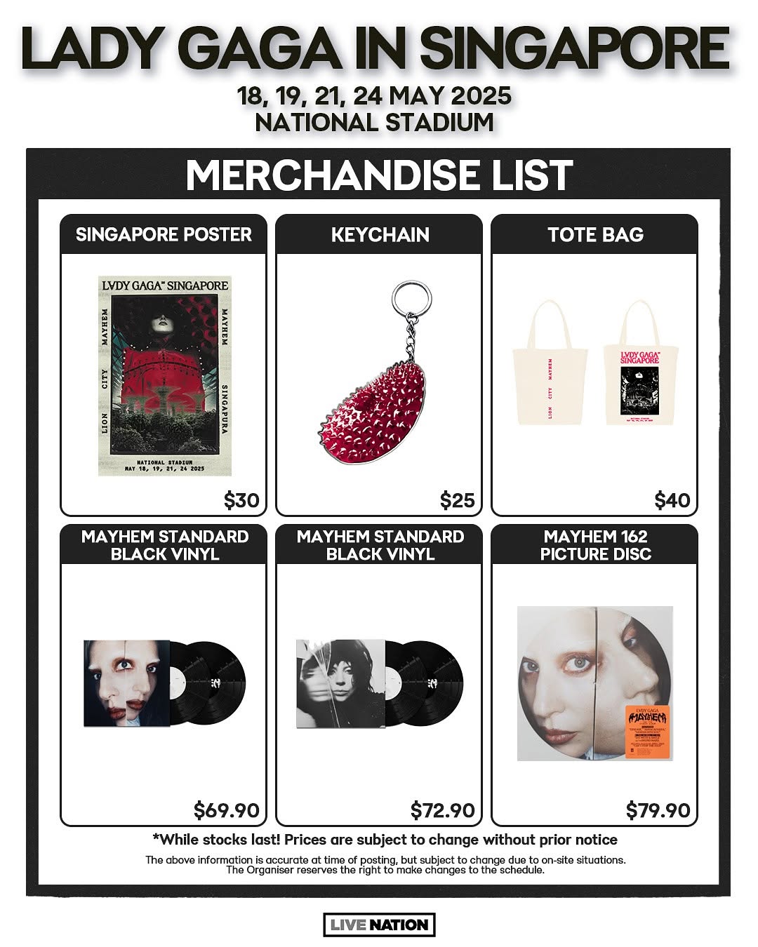 Lady Gaga MAYHEM Singapore 2025 concert: Getting there, VIP, setlist