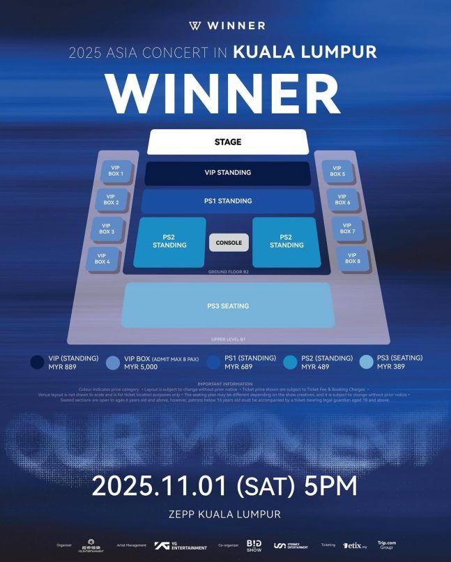 WINNER concert in Kuala Lumpur 2025: Venue, ticket prices, and more
