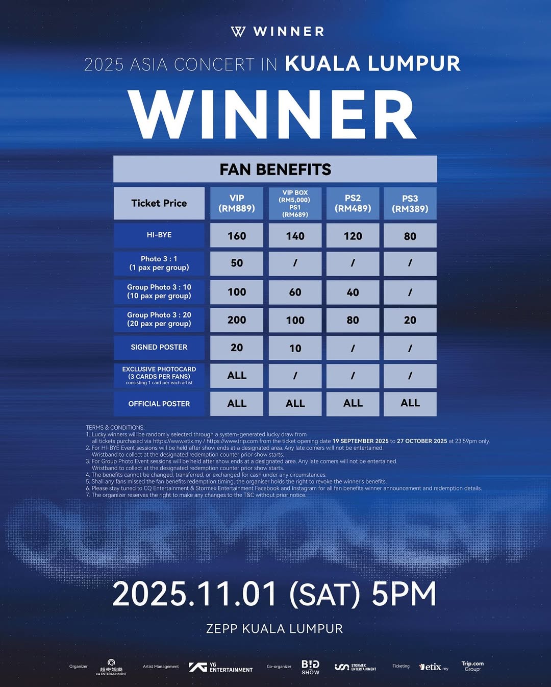 WINNER concert in Kuala Lumpur 2025: Venue, ticket prices, and more