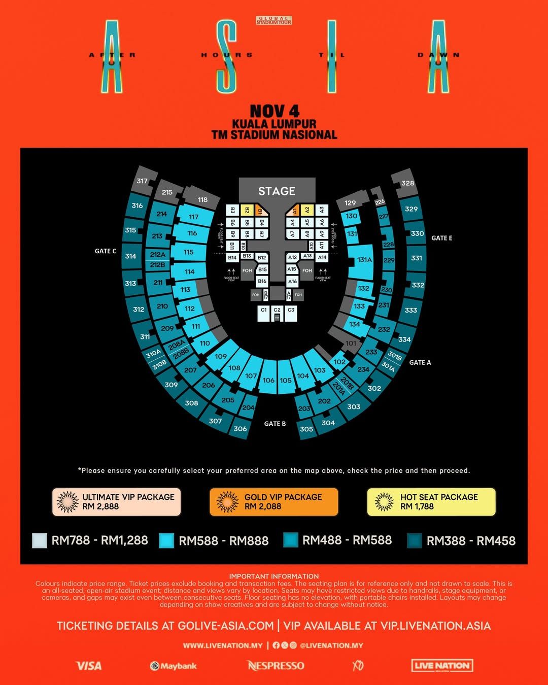 The Weeknd concert in Malaysia 2026: Ticket prices and VIP packages