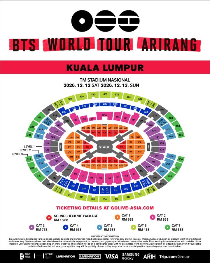 BTS 'ARIRANG' concert in Malaysia 2026: Ticket prices and more | LSA KL