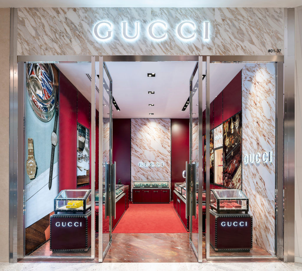Gucci opens a new store dedicated to watches and jewellery in Raffles City