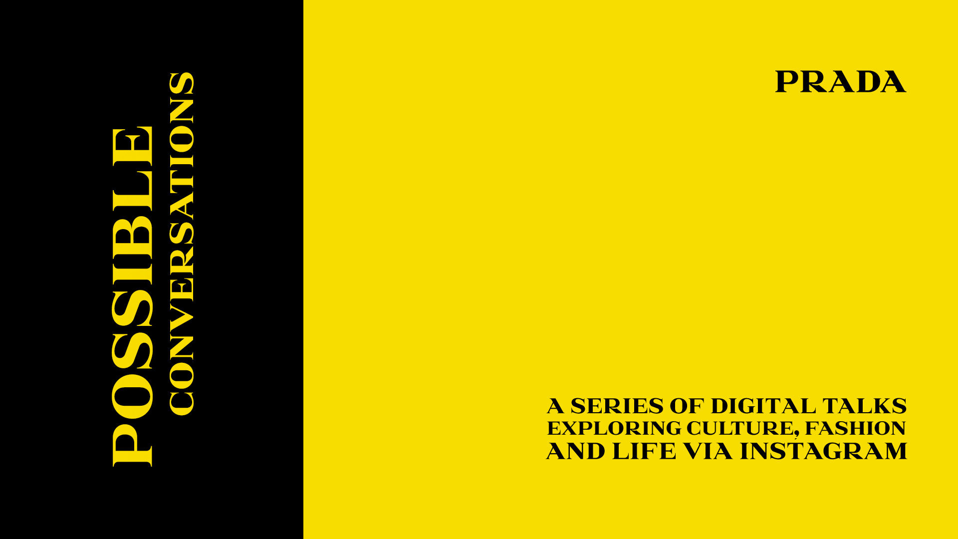 Prada unveils live talk series on Instagram