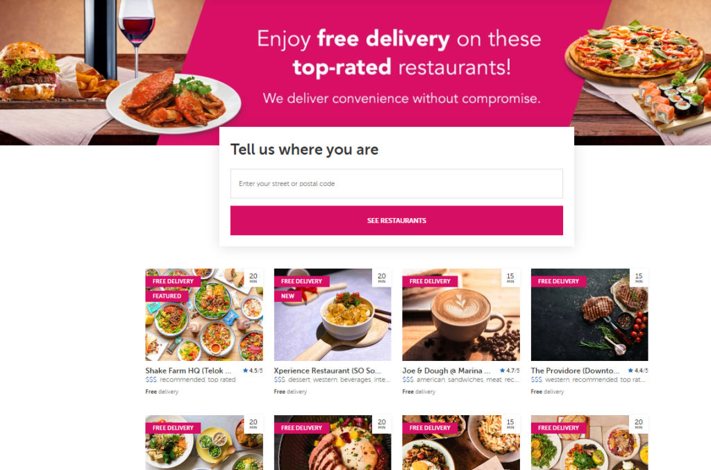 Let Singapore's gourmet restaurants come to you with foodpanda