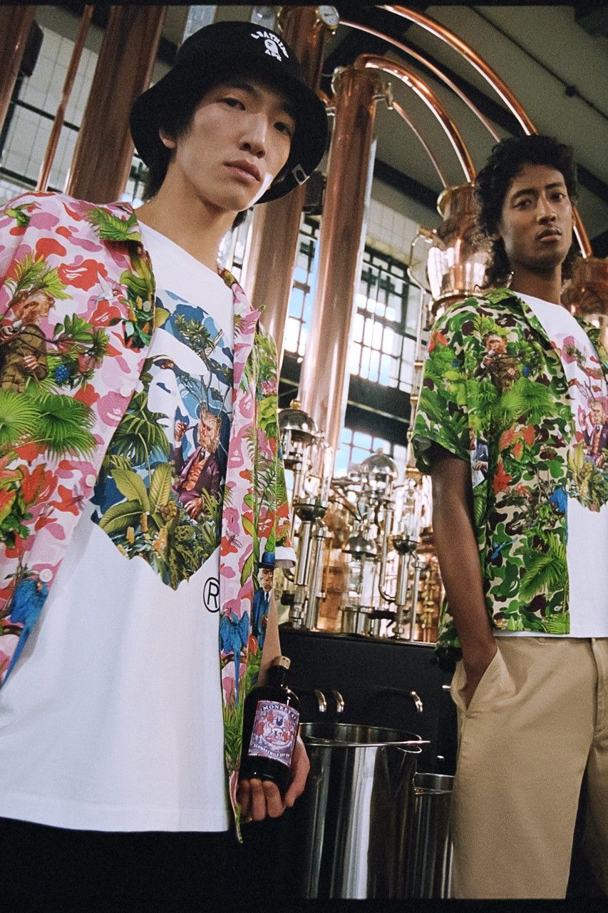BAPE x Monkey 47 streetwear and gin: Details of this street-to-bar collab