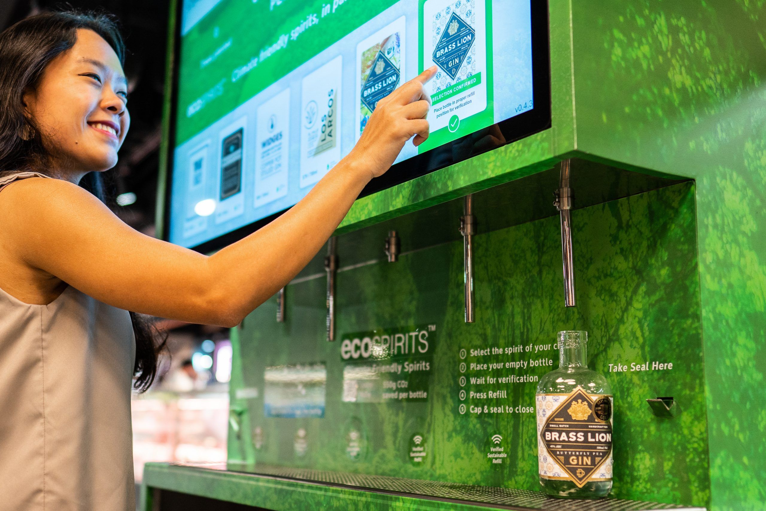 Refill your empty craft spirits bottle with this sustainable kiosk