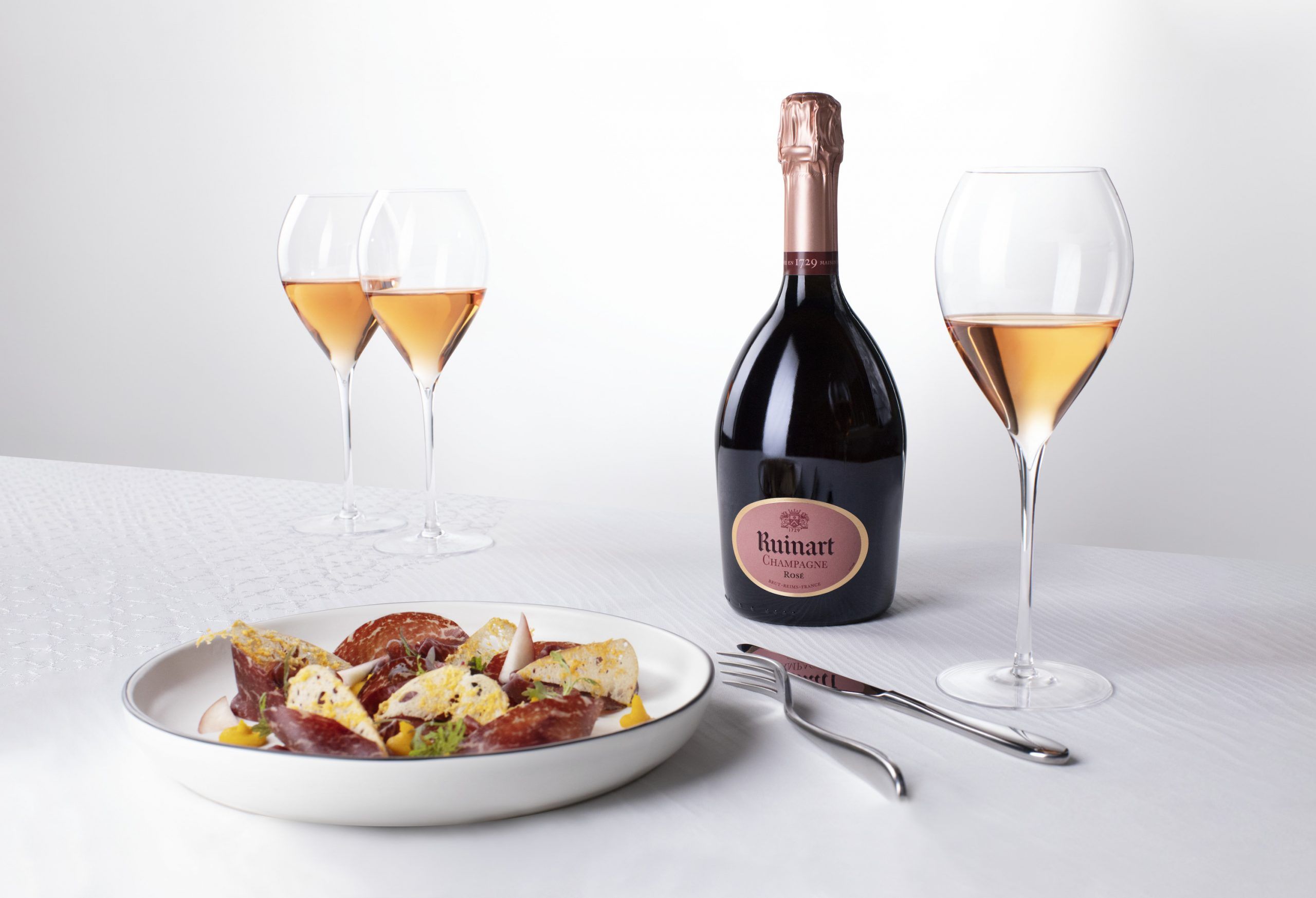 SKAI Bar showcases the iconic Ruinart Rosé with a specially curated dish