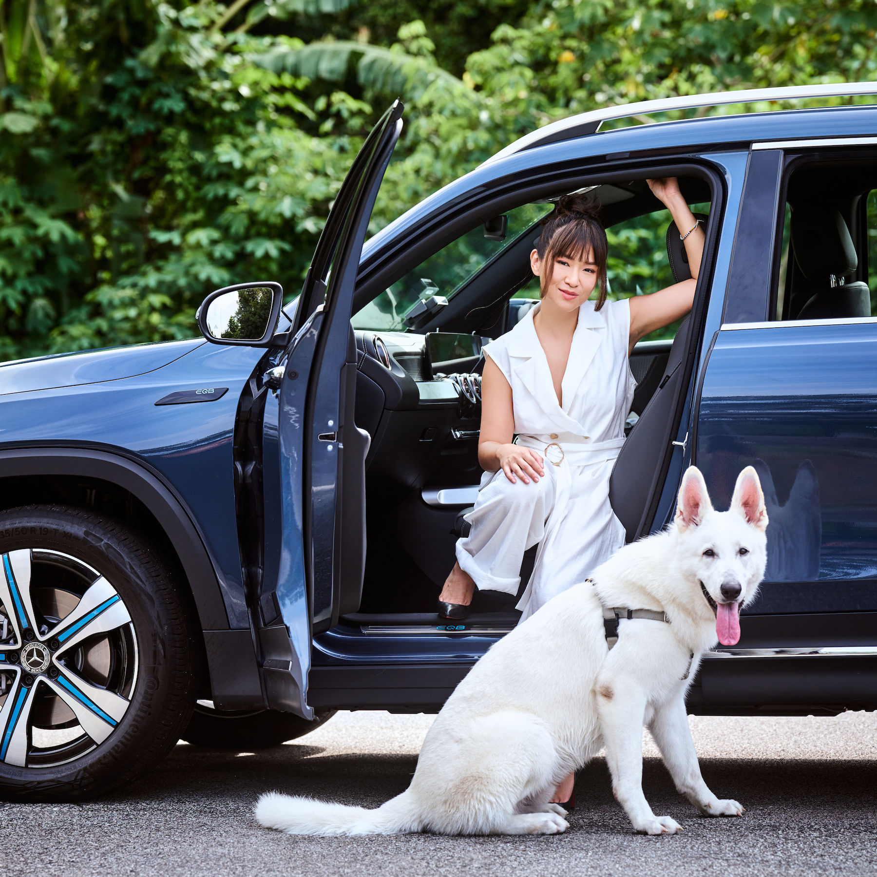 Inch Chua is electrifying her musical journey with the Mercedes-Benz EQB