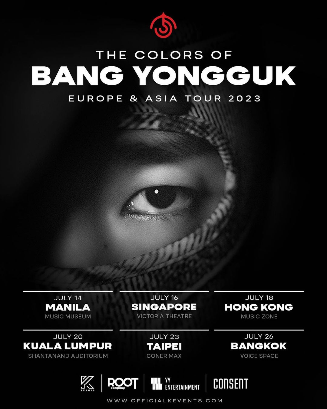 Bang Yong-guk is coming to Singapore for ‘Colors’ Asia tour this July