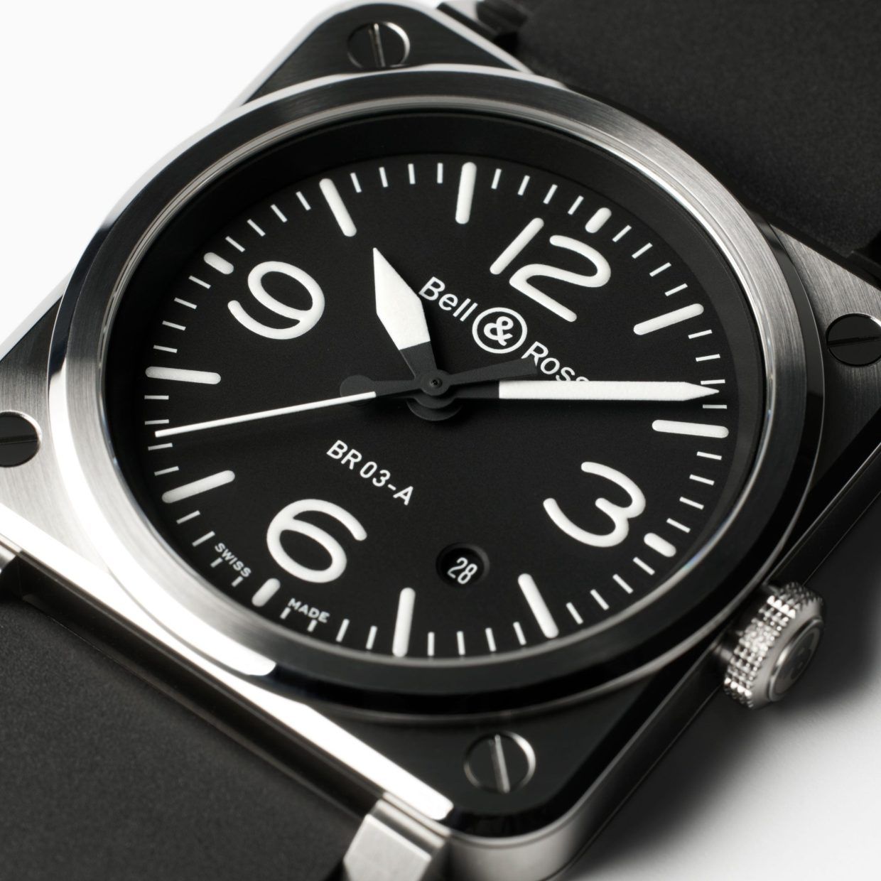 The new BR 03 continues to embody Bell & Ross’ resolutely retro vibe