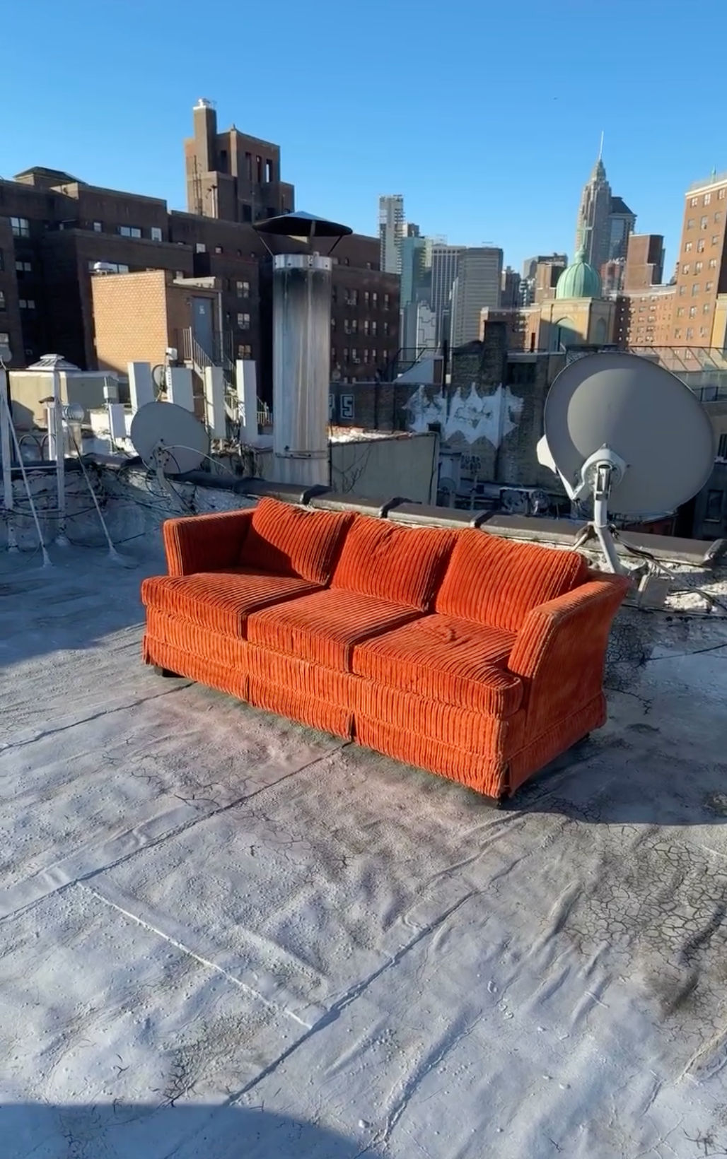 That red couch from Jeremy Allen White's Calvin Klein ad is up for grabs