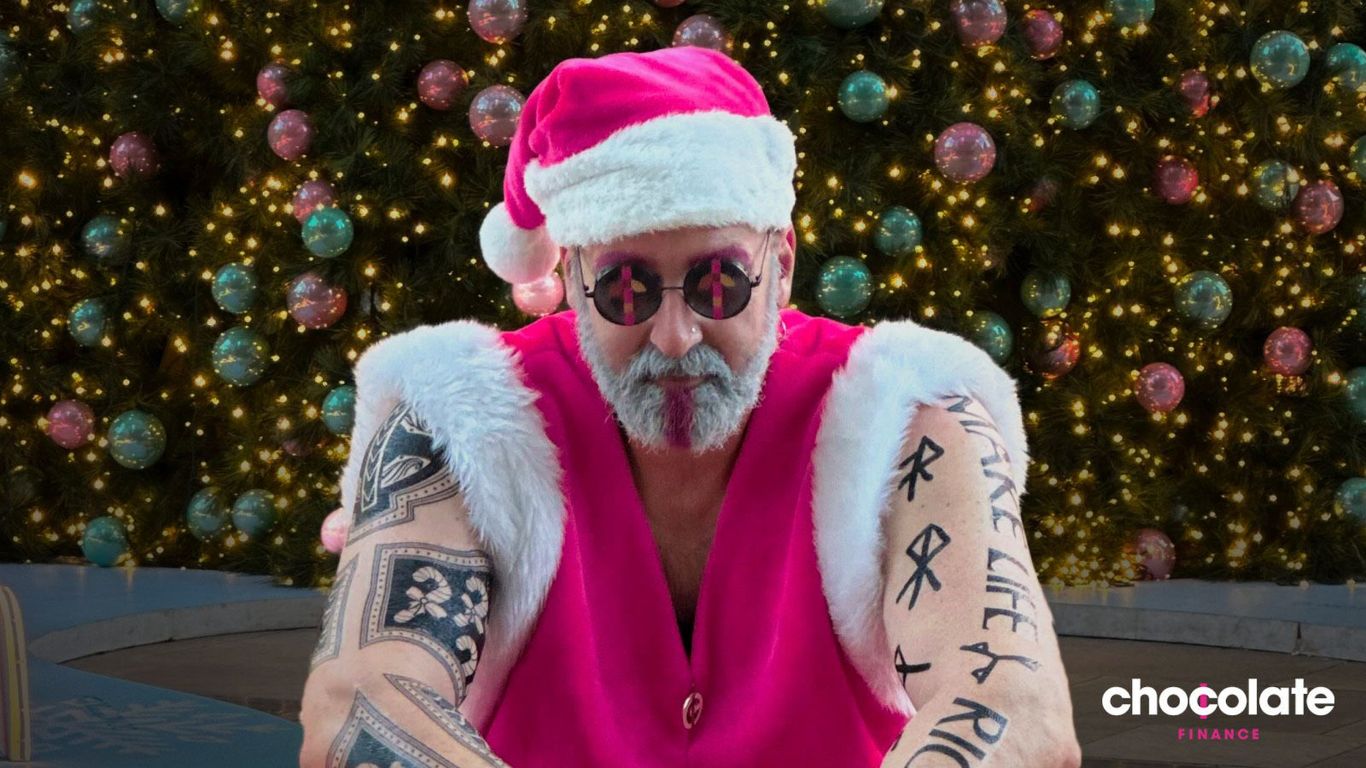 Chocolate Finance's Pink Santa is on a Christmas mission to spread joy ...