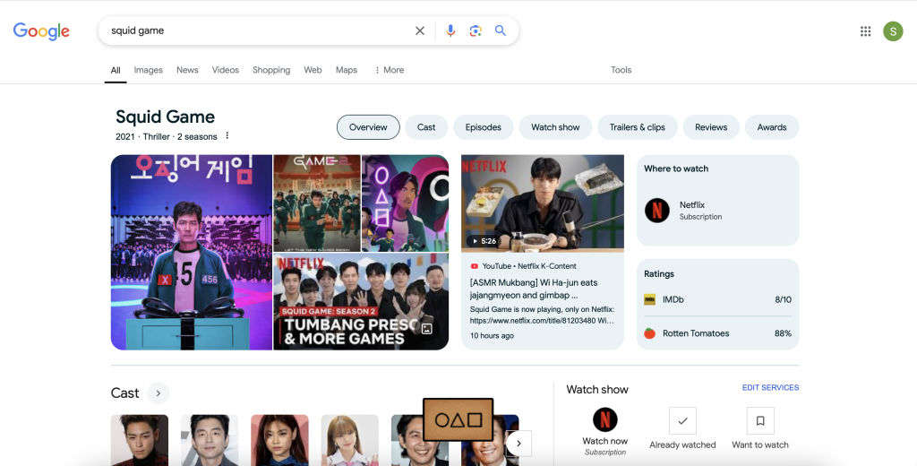 How to play the secret Squid Game mini-game on Google | Lifestyle Asia ...