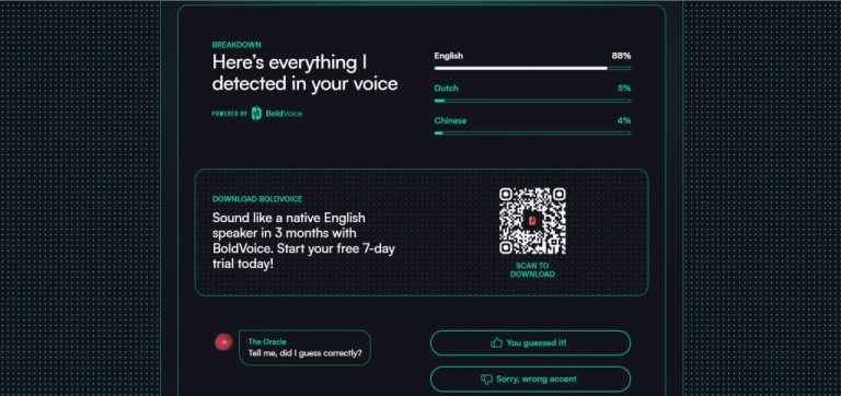 How to use BoldVoice Accent Oracle AI guesser to trace your accent | LSA SG