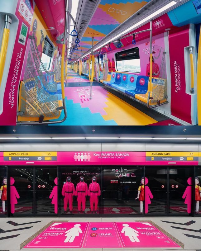 How to ride the Squid Game themed MRT train in KL Malaysia | Lifestyle ...