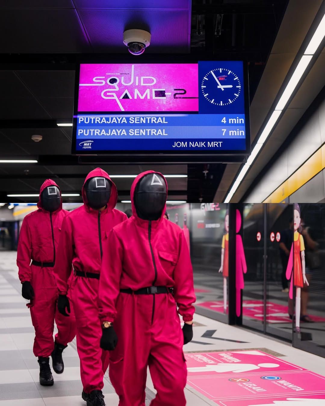 How to ride the Squid Game themed MRT train in KL Malaysia | Lifestyle ...