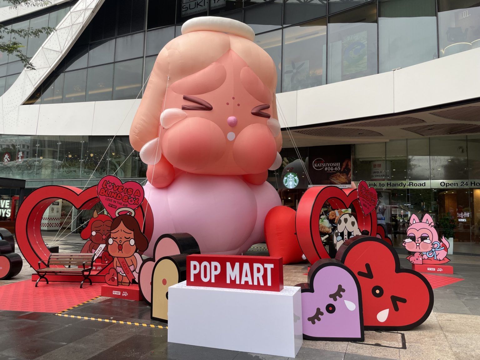 Celebrate romance with POP MART CRYBABY inflatables in Singapore