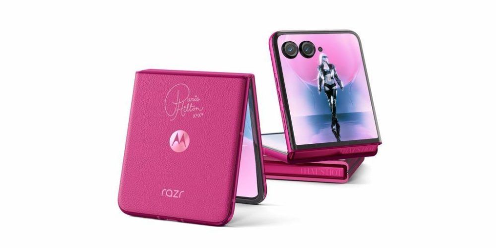 The new Motorola Razr+ Paris Hilton edition is definitely giving Y2K ...