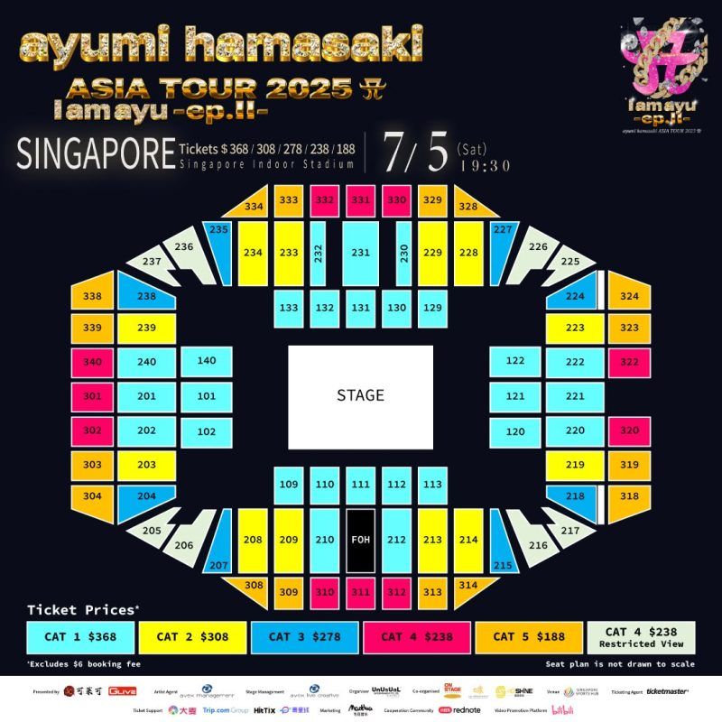 Ayumi Hamasaki ‘I Am Ayu -ep.II-‘ Singapore 2025: Ticket prices & details