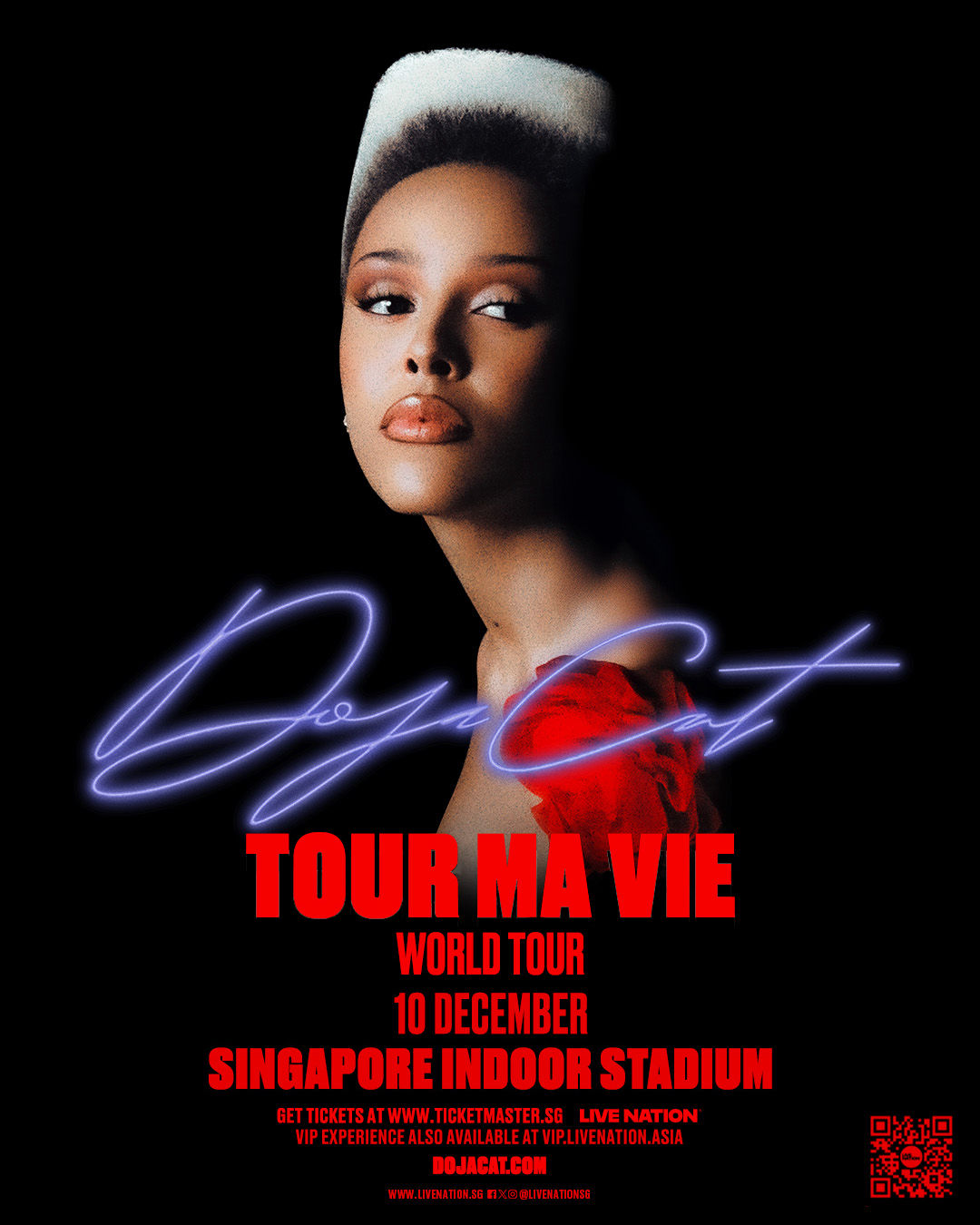 Doja Cat to bring "Tour Ma Vie" concert to Singapore in December 2025