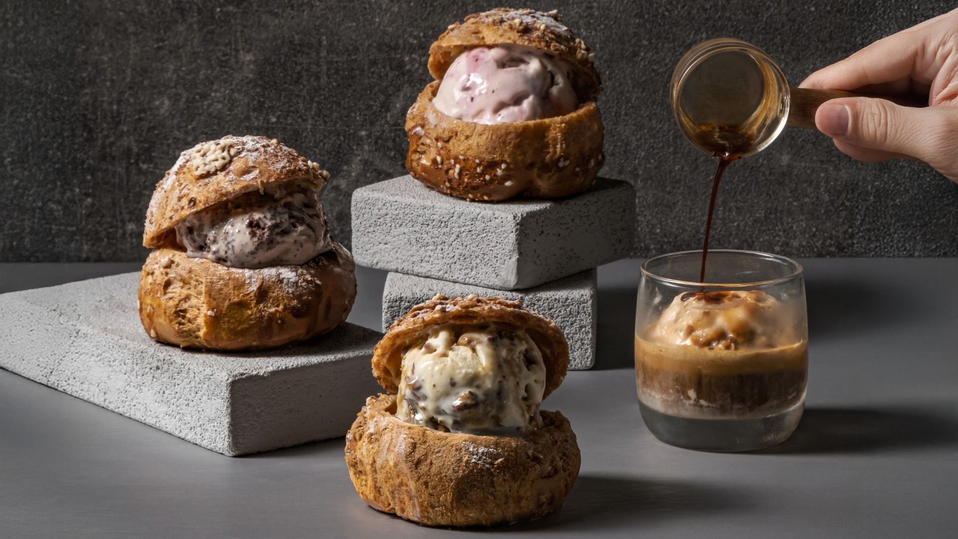 Baristart Coffee Singapore & Messina collabs on 3 decadent gelato puffs