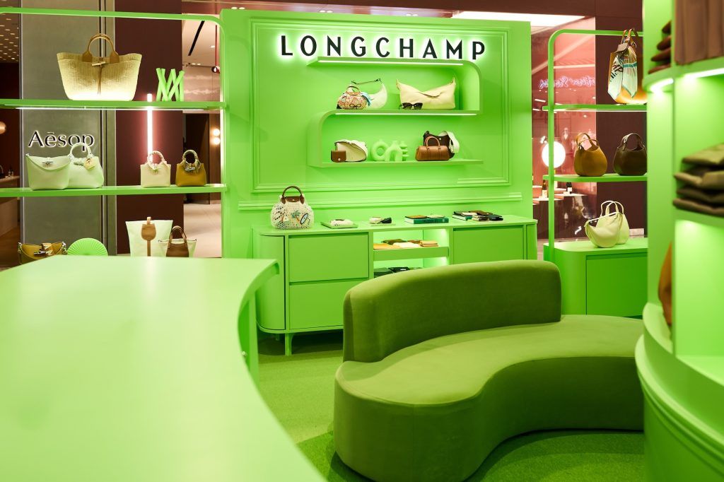 The New Longchamp Store In Singapore Is So, So Green