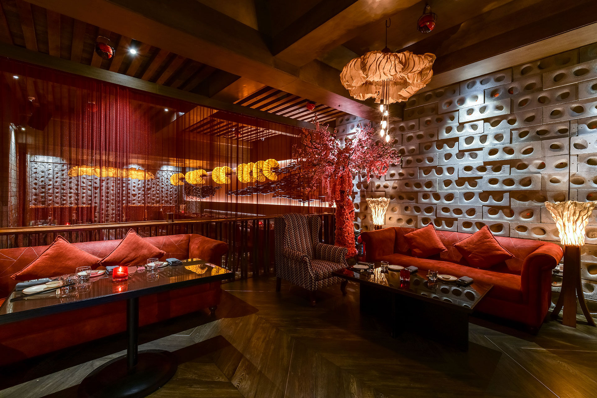 Koko in Mumbai is a pan-Asian restaurant in an extravagantly luxe setting