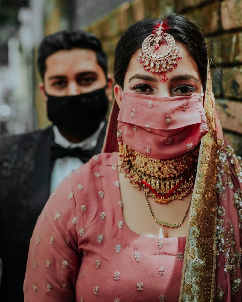 Bridal face masks: How brides are incorporating the PPE into ensembles