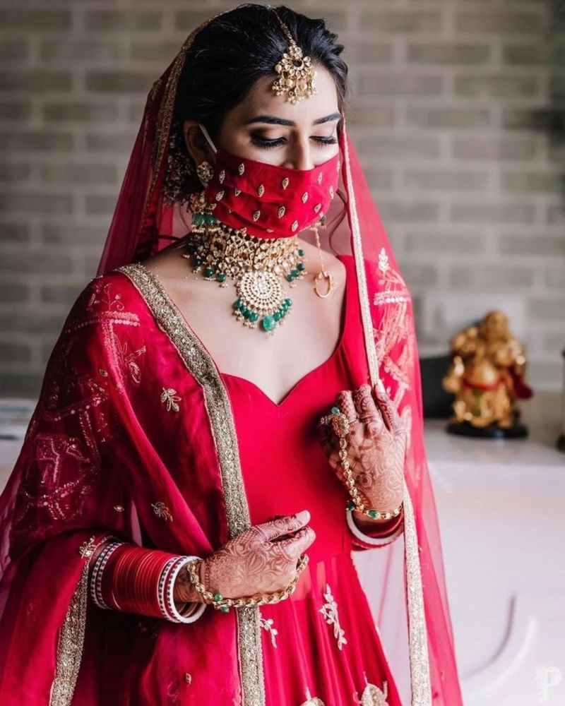 Bridal face masks: How brides are incorporating the PPE into ensembles