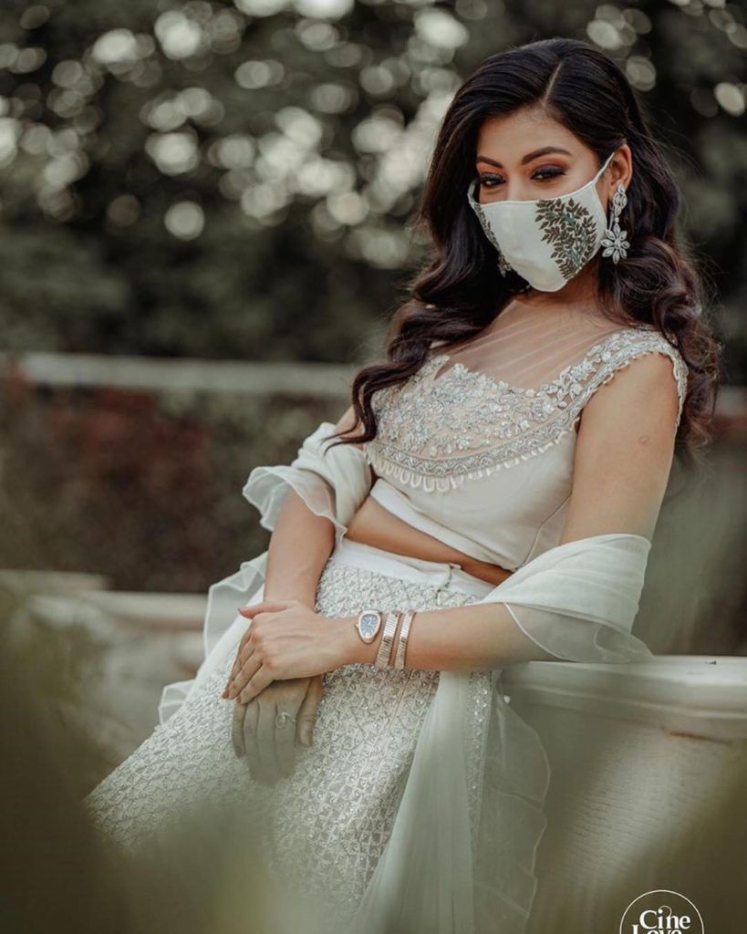Bridal face masks: How brides are incorporating the PPE into ensembles