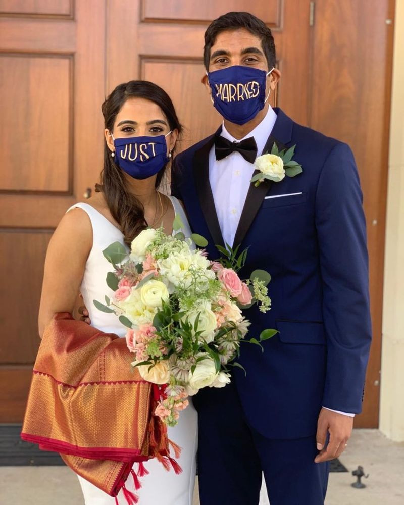 Bridal face masks: How brides are incorporating the PPE into ensembles