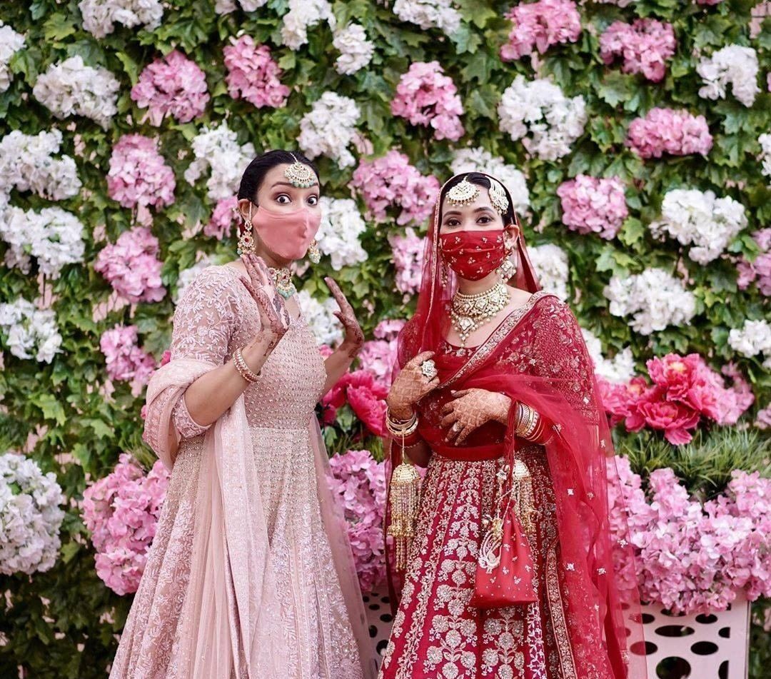 Bridal face masks: How brides are incorporating the PPE into ensembles