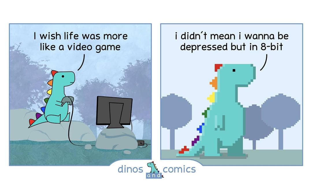 Feeling glum? Subscribing to this dinosaur comic page might help