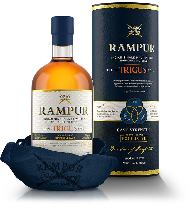 Add a royal flavour to your malt stash with these bottles of Rampur whiskey