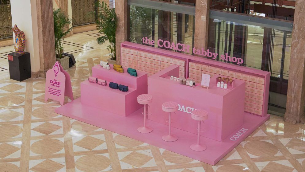 An ice cream pop up to celebrate the Coach Tabby bag