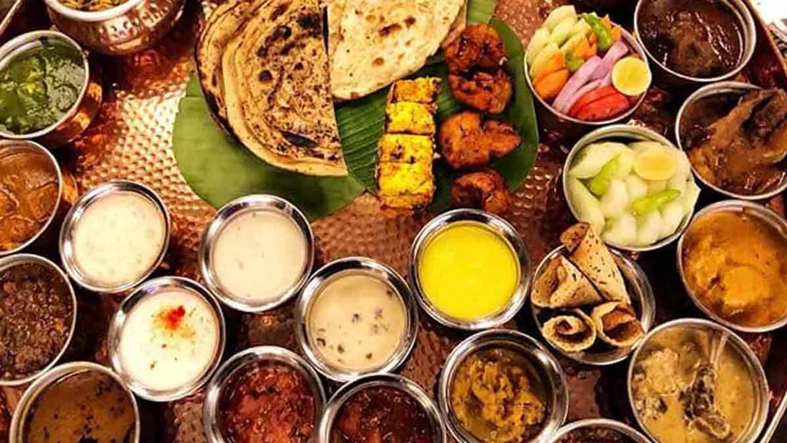 Massive Indian thalis that can't be eaten alone and all that once
