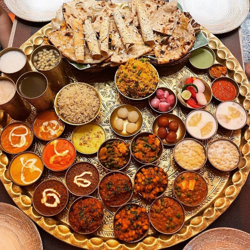 Massive Indian thalis that can't be eaten alone and all that once