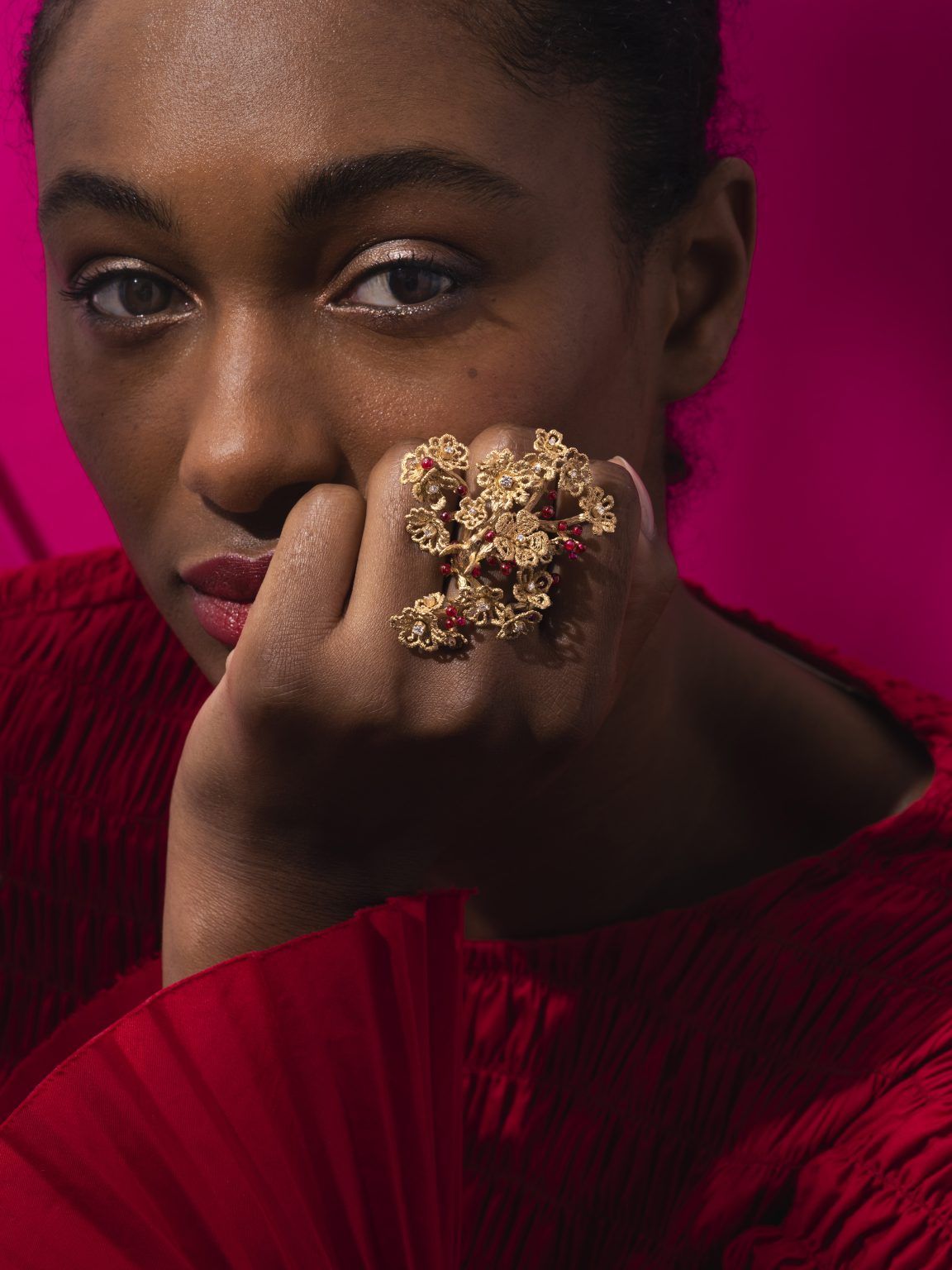 Gemfields new collection of rings at Paris Haute Couture Week