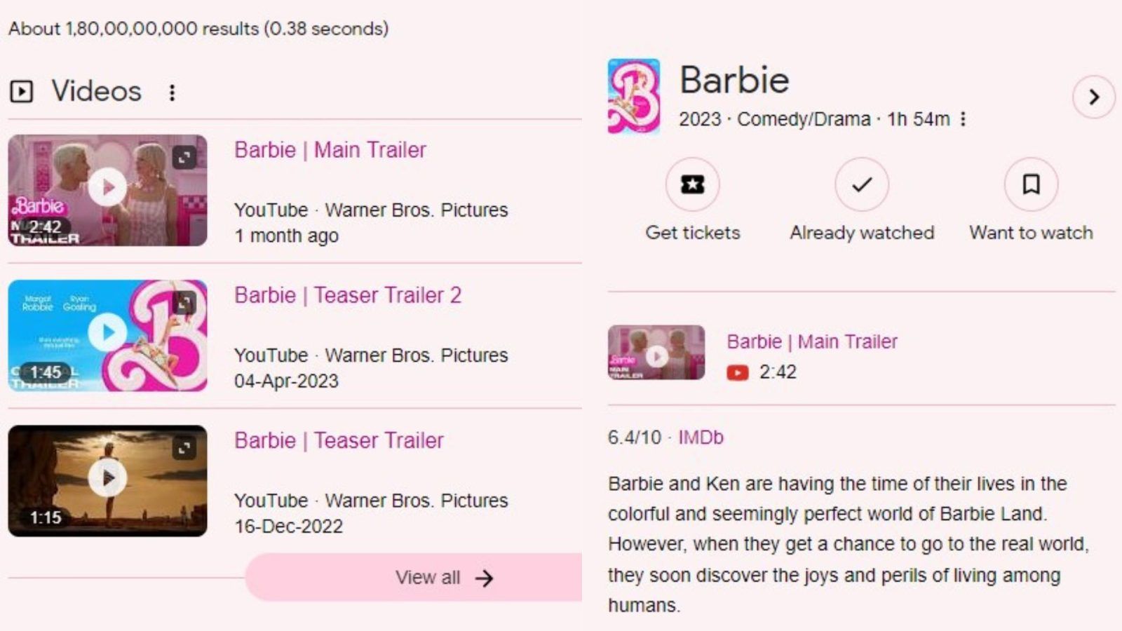 Barbie mania 2023: Here's how to turn your Google search pink & sparkly