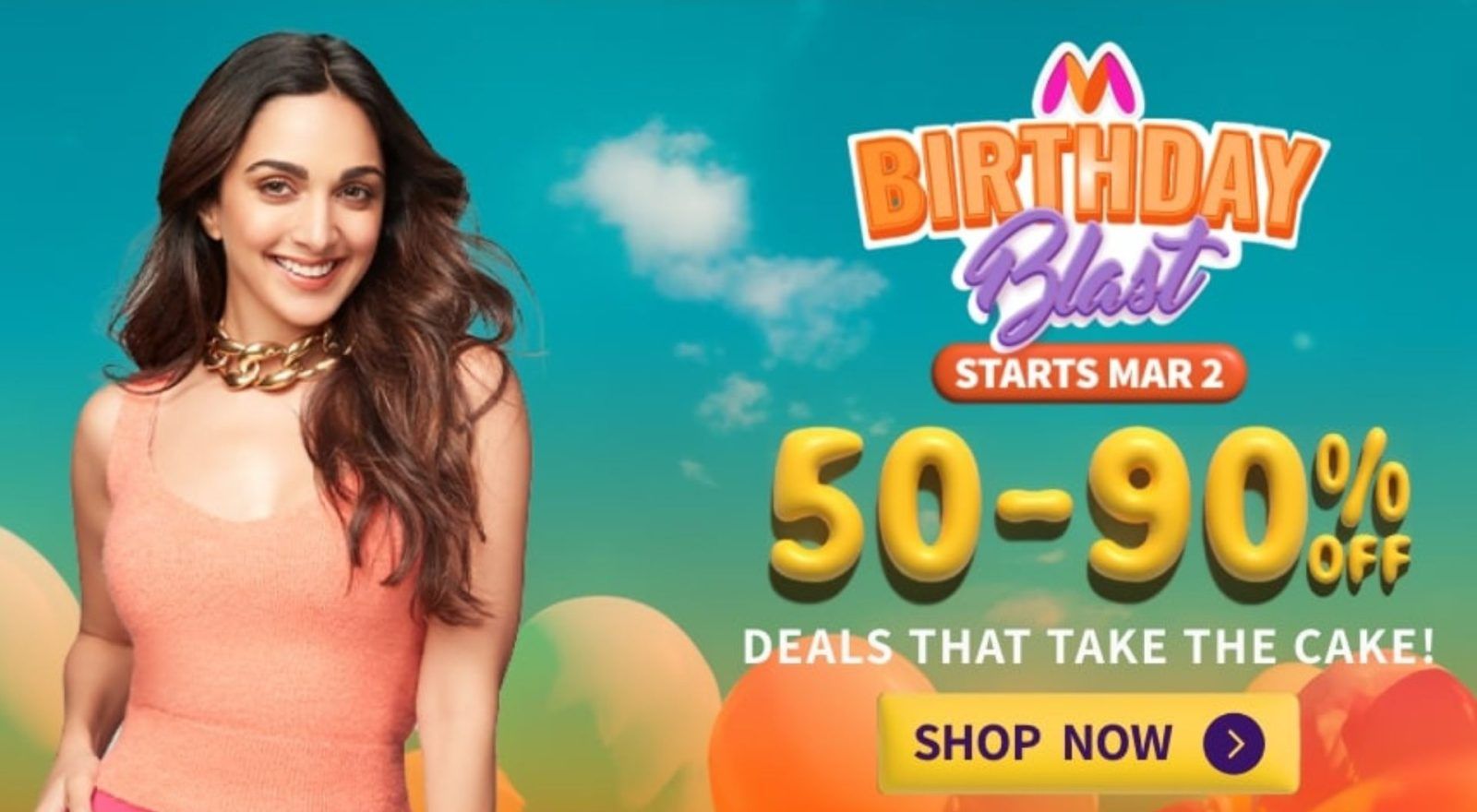 Myntra Birthday Blast Sale: Score big savings on Clothing, Fashion & more