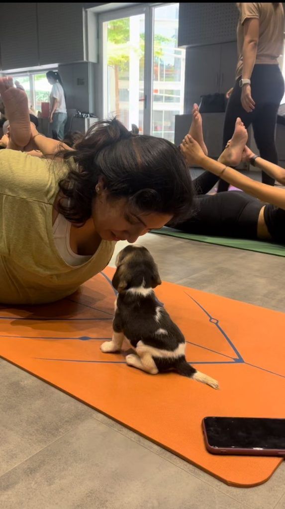 Experience pet yoga at Delhi based yoga studio Paws and Poses