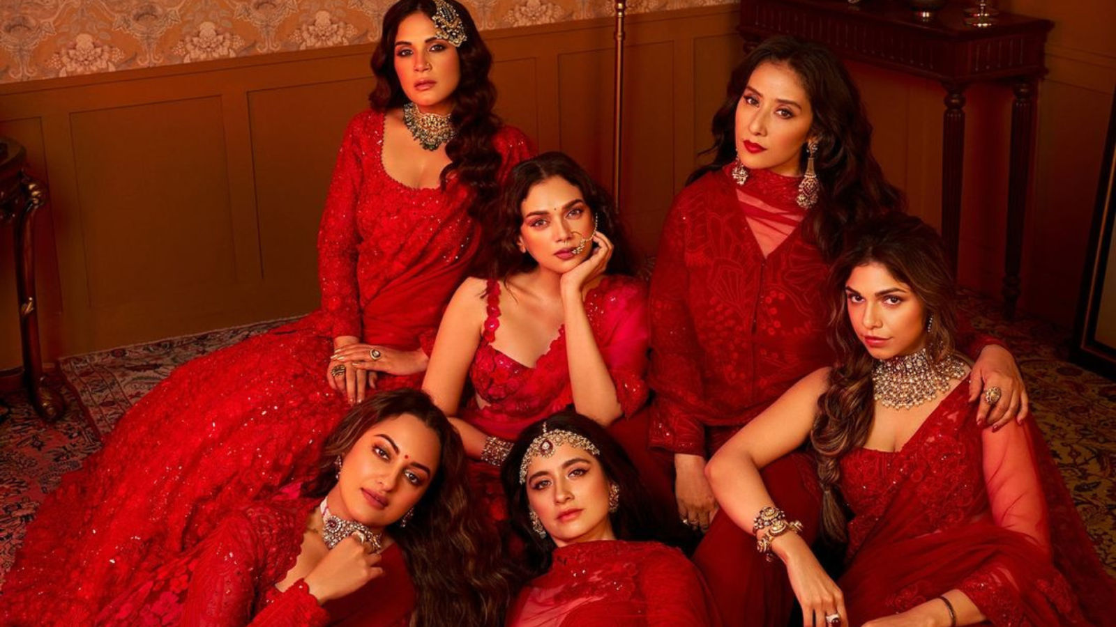 All images from our cover shoot with the leading women of Heeramandi